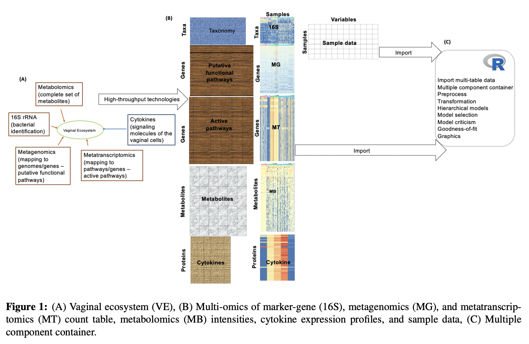 Multiple (structured) count matrices - application to microbiome multi ...